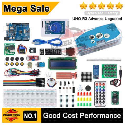 Uno R3 Advance Upgraded Starter Arduino Kit 2023 With Pdf Manual Full Set Makerlab Electronics