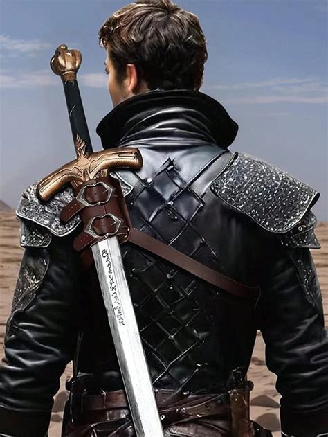 Medieval Viking Knight Pirate Leather Belt Sword Sheath Holster Medieval Men Larp Weapon Armor