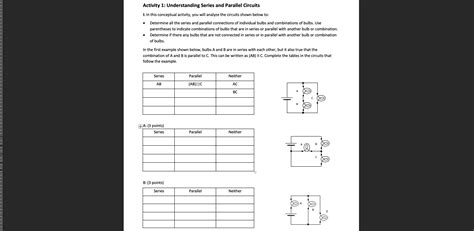Solved Activity Understanding Series And Parallel Chegg