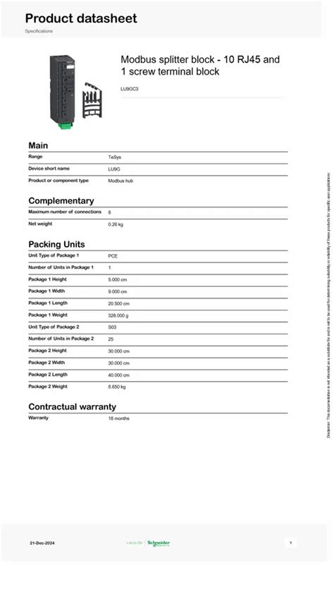 Schneider Lu9gc3 Modbus Splitter Block 10 Rj45 And 1 Screw Terminal Block At ₹ 19457 Piece 2