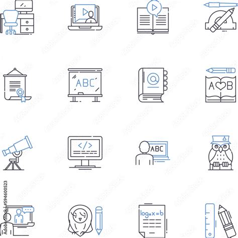 Revision Editing Line Icons Collection Proofreading Rewriting