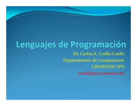 pdf de programación lenguajes de programación