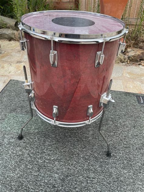 Tama Superstar Cherry 16x16 Floor Tom Drum 80s Blakes Drum Shop