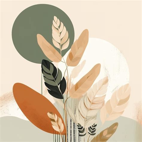 Premium Photo Abstract Minimalist Scandinavian Art Boho Aesthetic