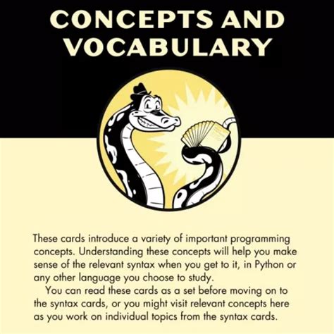 Python Flash Cards Syntax Concepts And Examples By Eric Matthes Z