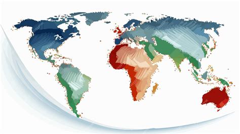 Sinusoid Wave Continent Concept Map Design Premium Ai Generated Vector