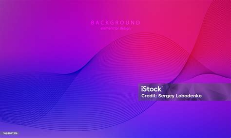 추상 그라데이션 배경입니다 디자인을위한 웨이브 요소 디지털 주파수 트랙 이퀄라이저 양식화 된 라인 아트 화려한 반짝이는 파도와 선 트렌디 한 보라색 곡선 물결 모양의