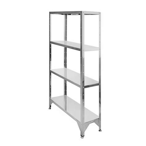 Стеллаж метал. со сплошной полкой из нерж. стали, 1200*400*2000, С-2*12 ...