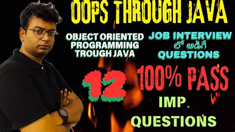 Oops Through Java Important Questionsobject Oriented Programming