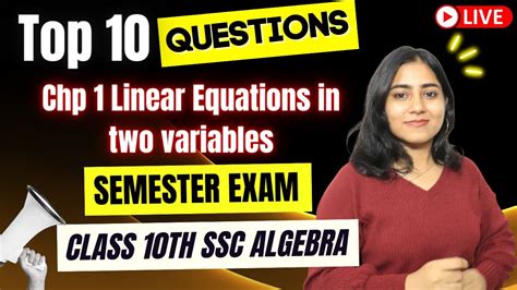 Top Questions Chapter Linear Equations In Two Variables Class Th SSC Ssc