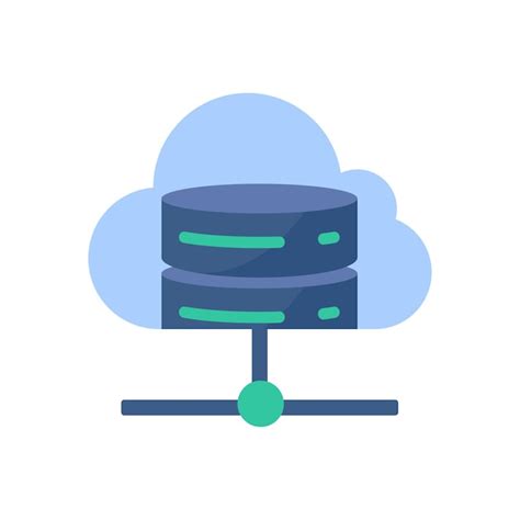 Premium Vector A Database For Storing Large Data In The Cloud Mass