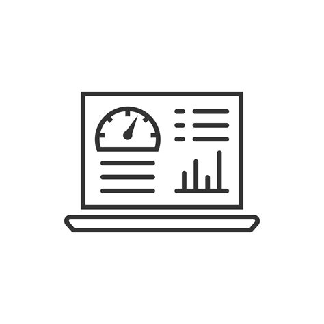 dashboard icon in flat style finance analyzer vector illustration on