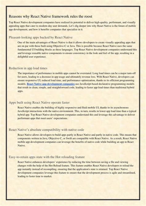 Ppt React Native Development Companies Shaping The Future Of Mobile App Development