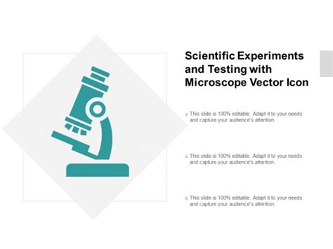 scientific experiments and testing with microscope vector icon ppt