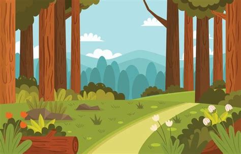 Forest Path Vector Art Icons And Graphics For Free Download