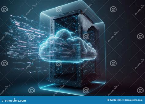 Cloud Technology Computing Big Database Data Center Concept Modern Cloud Technologies Concept