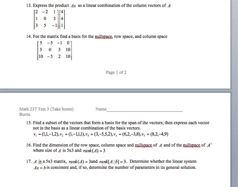Solved Express The Product Ax As A Linear Combination Of The Chegg Com