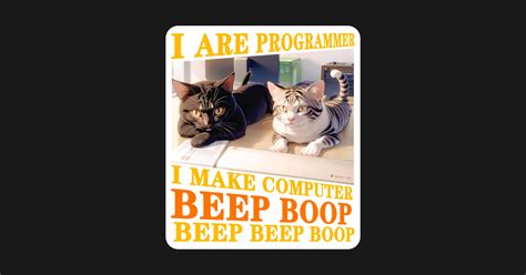 I Are Programmer I Make Computer Beep Boop Cat Cat Lover Gifts T Shirt TeePublic