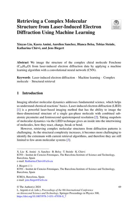 Pdf Retrieving A Complex Molecular Structure From Laser Induced Electron Diffraction Using