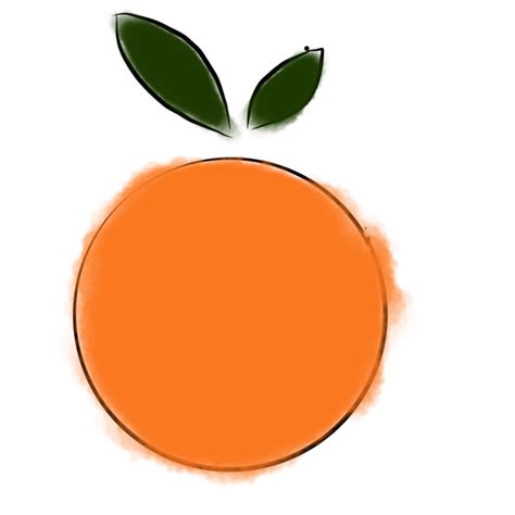 Иллюстрация Апельсин в стиле академический рисунок графика