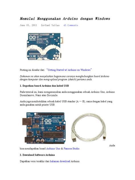 Pdf Memulai Menggunakan Arduino Dengan Windows Dokumentips