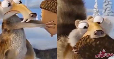 Personagem Scrat Da Era Do Gelo Consegue Finalmente Comer Sua Noz Em