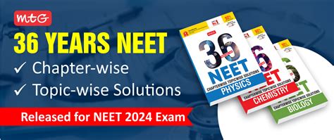 MTG 36 Years NEET Chapter Wise Topic Wise Solutions Released For NEET 2024 Exam
