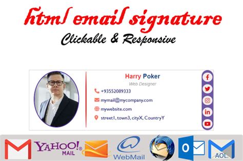 Design Clickable Responsive Html Email Signature And Newsletter By Muhammadhaseb Fiverr