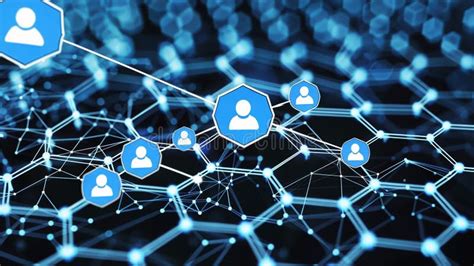 Big Data Visualization Showing Interconnected Nodes Forming Hexagonal Structures Stock Video