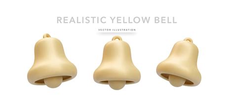 3d 현실적인 노란색 알림 벨 아이콘 세트 흰색 절연 벡터 일러스트 레이 션 0명에 대한 스톡 벡터 아트 및 기타 이미지 0명 3차원 형태 개념 Istock