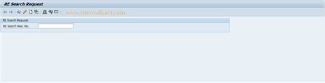 REORRR SAP Tcode Edit RE Search Request Transaction Code