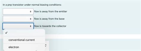 Solved In A Pnp Transistor Under Normal Biasing Conditions Chegg Com