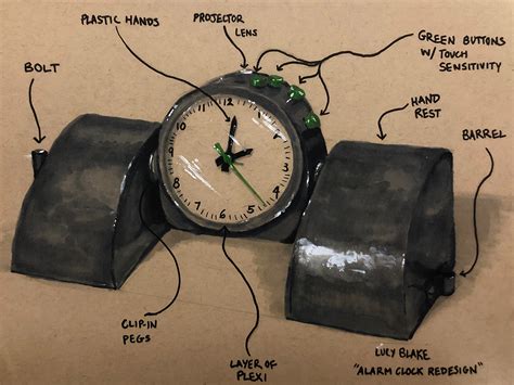 Alarm Clock Redesign Concept Drawing On Behance