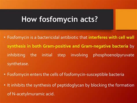 Fosfomycin Injection Pptx