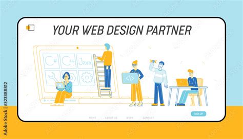 Vektorová Grafika „front End Development Website Landing Page Developers Create Interface