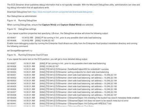 Debugview Dell Ecs Using Arctera Enterprise Vault Dell
