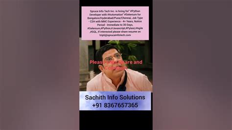 Hiring For Python Developer With Automation Pythondeveloper Testingjobs Automationtesting