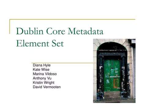Ppt Dublin Core Metadata Element Set Powerpoint Presentation Free