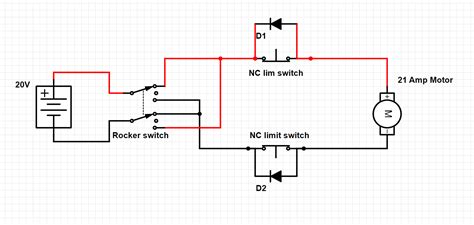 Wiring A Diode To A Nc Limit Switch For Two Way Motor Control