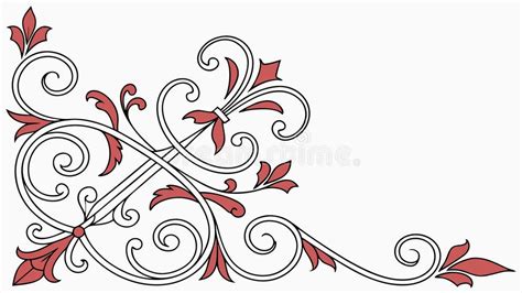 Ornate Scrollwork Corner Detailed Decorative Element Vector Design Generative Ai Stock Vector