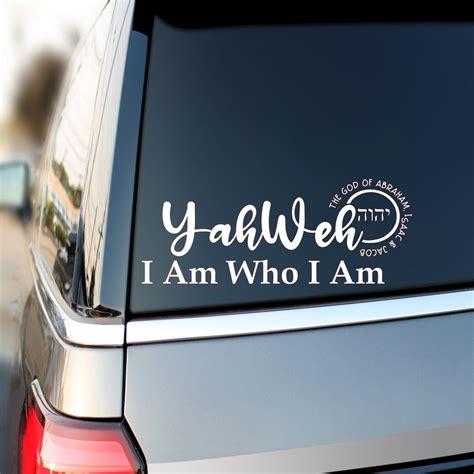Yahweh Decal Yahweh God God Decal Religious Decal Car Decal
