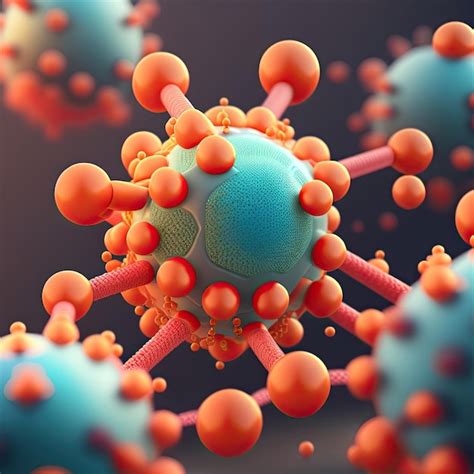 Premium Ai Image Virus Molecule Closeup