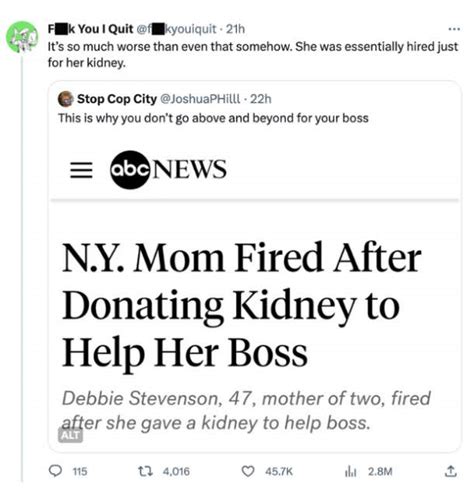 Woman Donated An Organ To Her Boss And Got Fired Weeks Later Yourtango