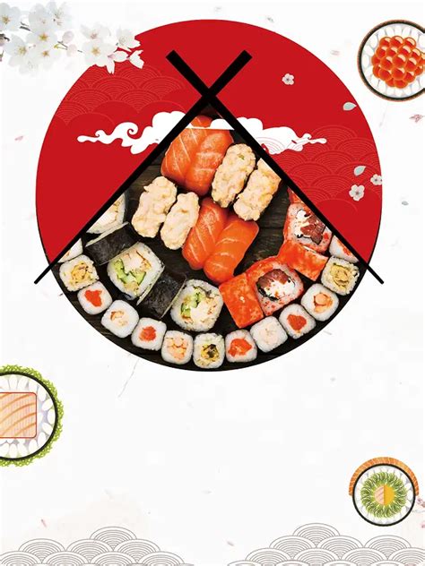 创意美食餐厅美味寿司海报背景背景图片素材下载图片编号yvvxaaer 免抠素材网