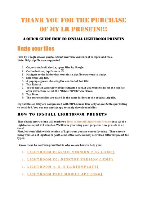 etsy shop user guide pdf zip file format computer file