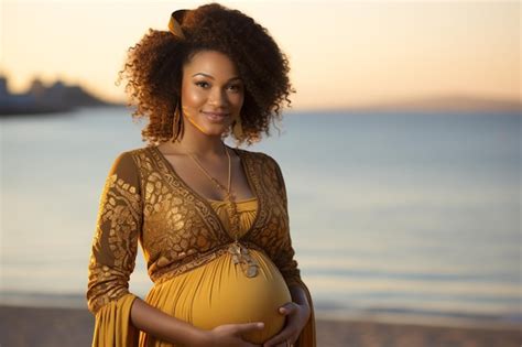 Premium Ai Image An African Pregnant Woman