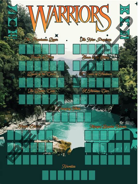 Warrior Cats Book Tracker Poster And Stickers Etsy