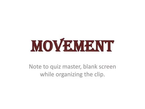 PPT Movement PowerPoint Presentation Free Download ID 1919202