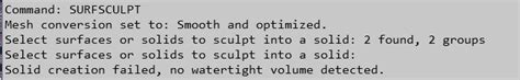 message object is not watertight appears when running surfsculpt in