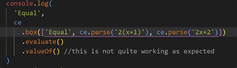 isequal ce box [ equal lhs rhs] evaluate · issue 85 · cortex js compute engine · github